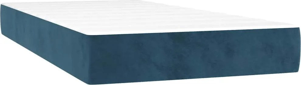 Box spring postel s matrací tmavě modrá 80 x 200 cm samet 3132529