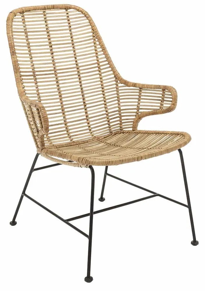 BLOOMINGVILLE Ratanová židle Lake 58 × 88 × 70 cm