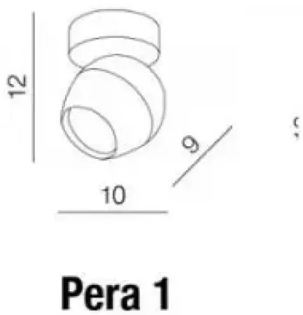 Moderní bodové svítidlo Pera 1 tmavě šedá