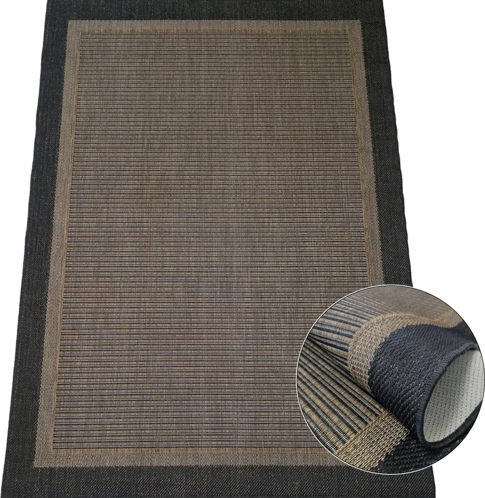 BE Koberec Eqos 0001 BROWN - hnědý obdélníkový Rozměr: 160x220 cm