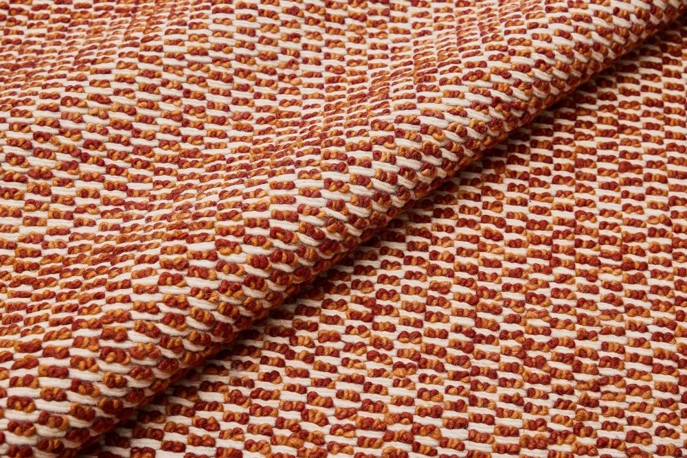 Diamond Carpets India, Ručně vázaný kusový koberec Fire Agate DE 4619 Orange Mix, 140x200, oranžová, ložnice