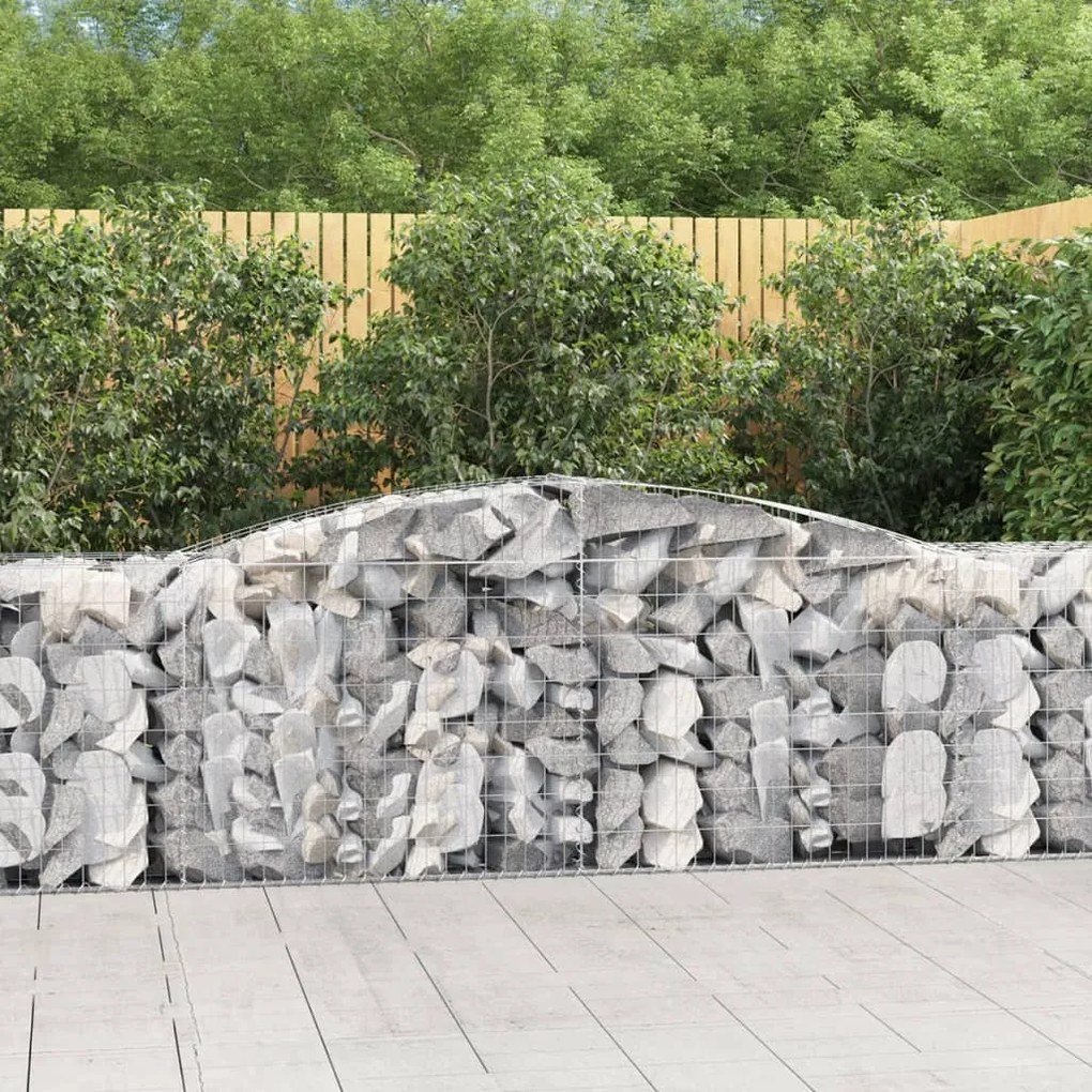 Klenuté gabionové koše 25ks 400x50x80/100 cm pozinkované železo 3146994