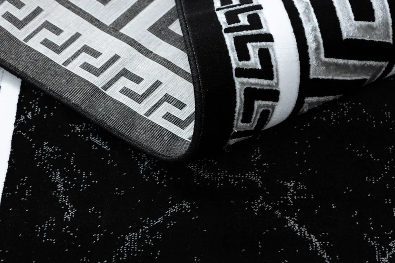 Dywany Łuszczów, Kusový koberec Gloss 2813 87 greek black/grey, 280x370, černobílá, chodba / předsíň