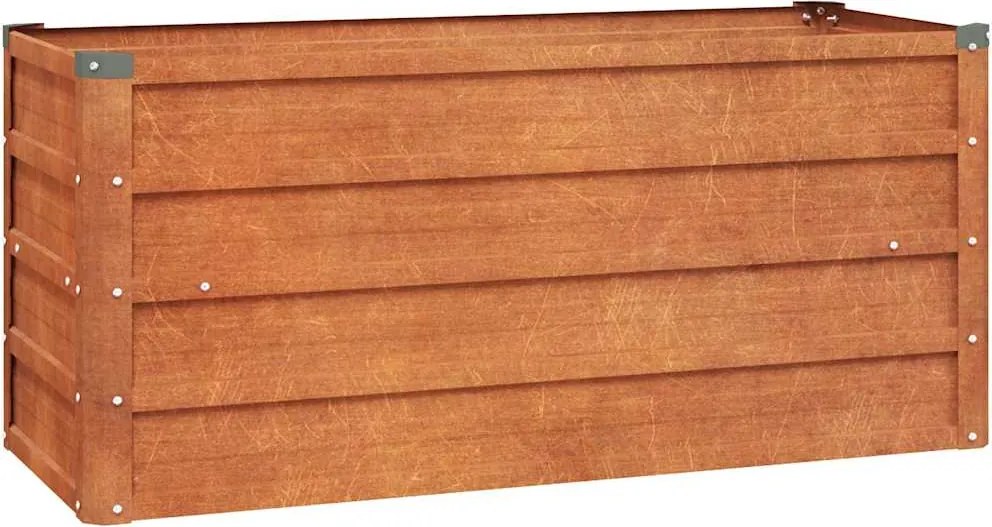 Zahradní vyvýšený záhon rezavý 100 x 40 x 45 cm cortenová ocel 151950
