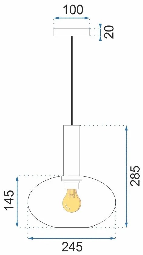 Toolight - skleněná stropní svítilna Amber APP465-1CP, zelená, OSW-00595