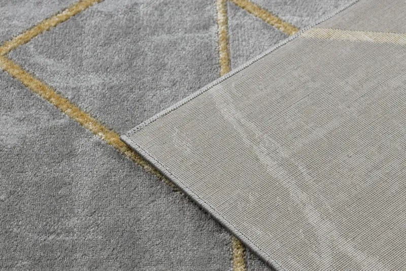 Dywany Łuszczów Kusový koberec Emerald geometric 1012 grey and gold ROZMĚR: 160x220