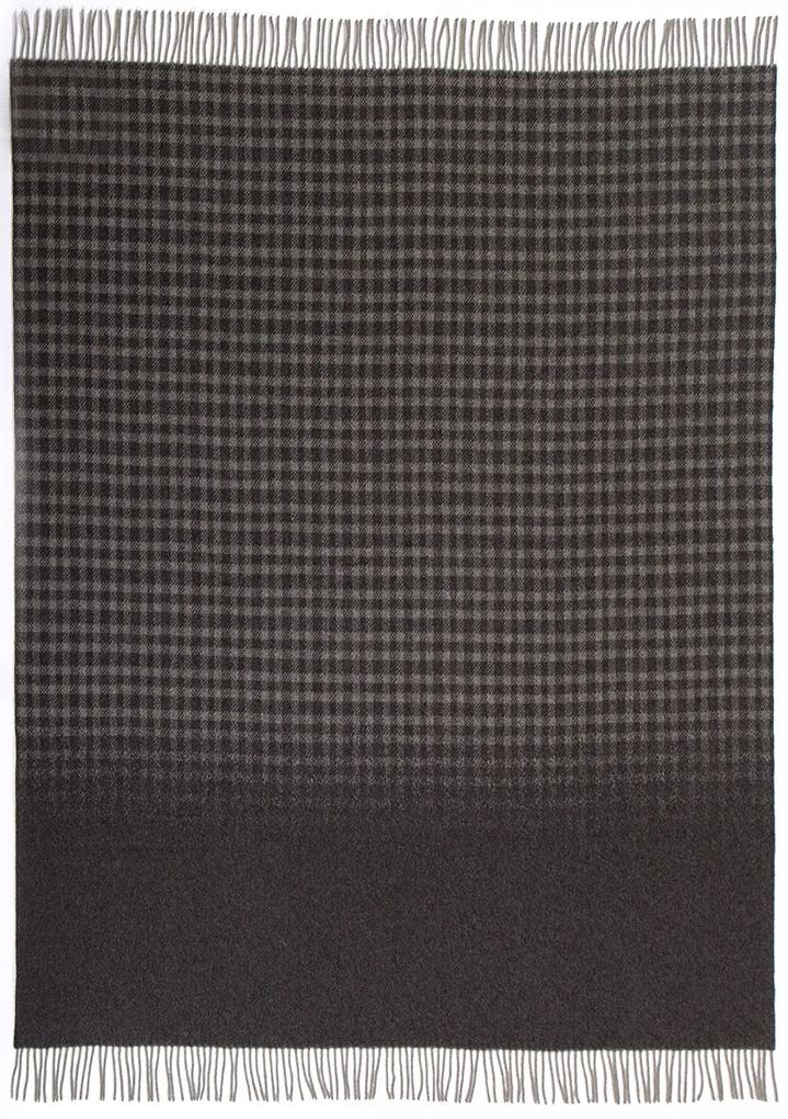 Biederlack Bocasa Britta vlněná deka 130x170 cm - antracit-taupe