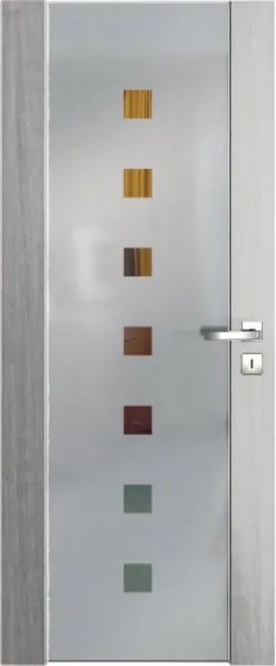 Interiérové dveře vasco doors VENTURA SATINATO kombinované sklo Průchozí rozměr: 70 x 197 cm, Orientace dveří: Levé dveře, Dekor: Bílá