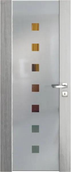 Interiérové dveře vasco doors VENTURA SATINATO kombinované sklo Průchozí rozměr: 70 x 197 cm, Orientace dveří: Levé dveře, Dekor: Dub kartáčovaný