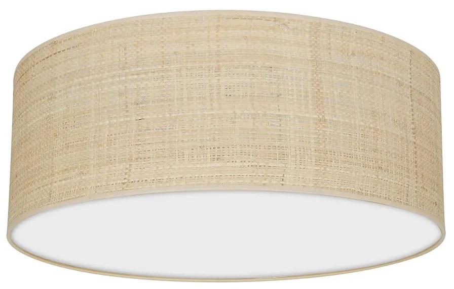 Stropní svítidlo Marshall, 1x ratanové stínítko, (bílé plexisklo), (fi 40cm)