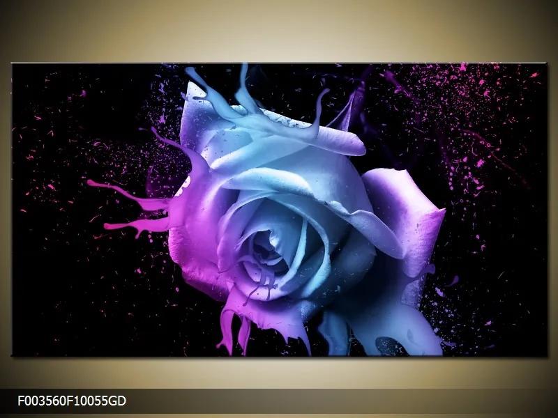 Obraz modro-fialově zbarvené růže (), 40 dalších rozměrů