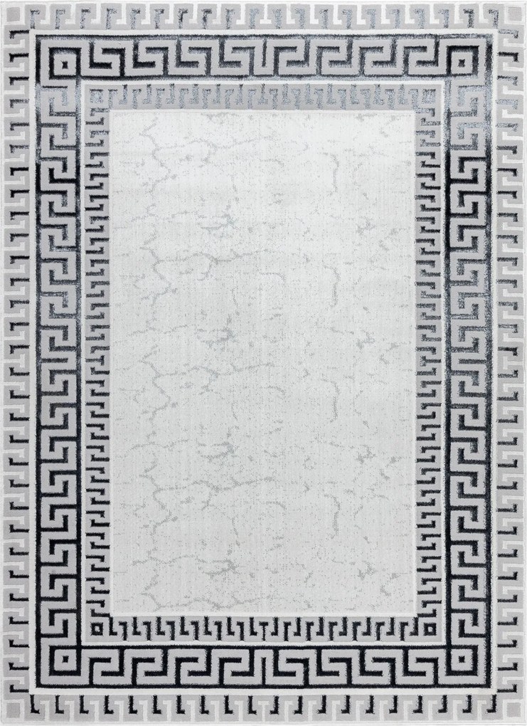 Dywany Łuszczów, Kusový koberec Allure 1960 white/grey, 140x190, šedá, kancelář