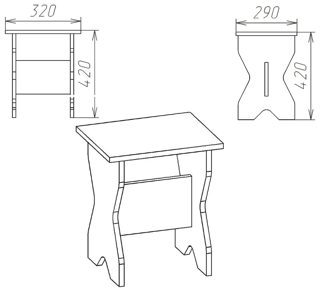 Vomaks Taburet T-1 Barva: wenge, Materiál: tkanina - boston chocolate