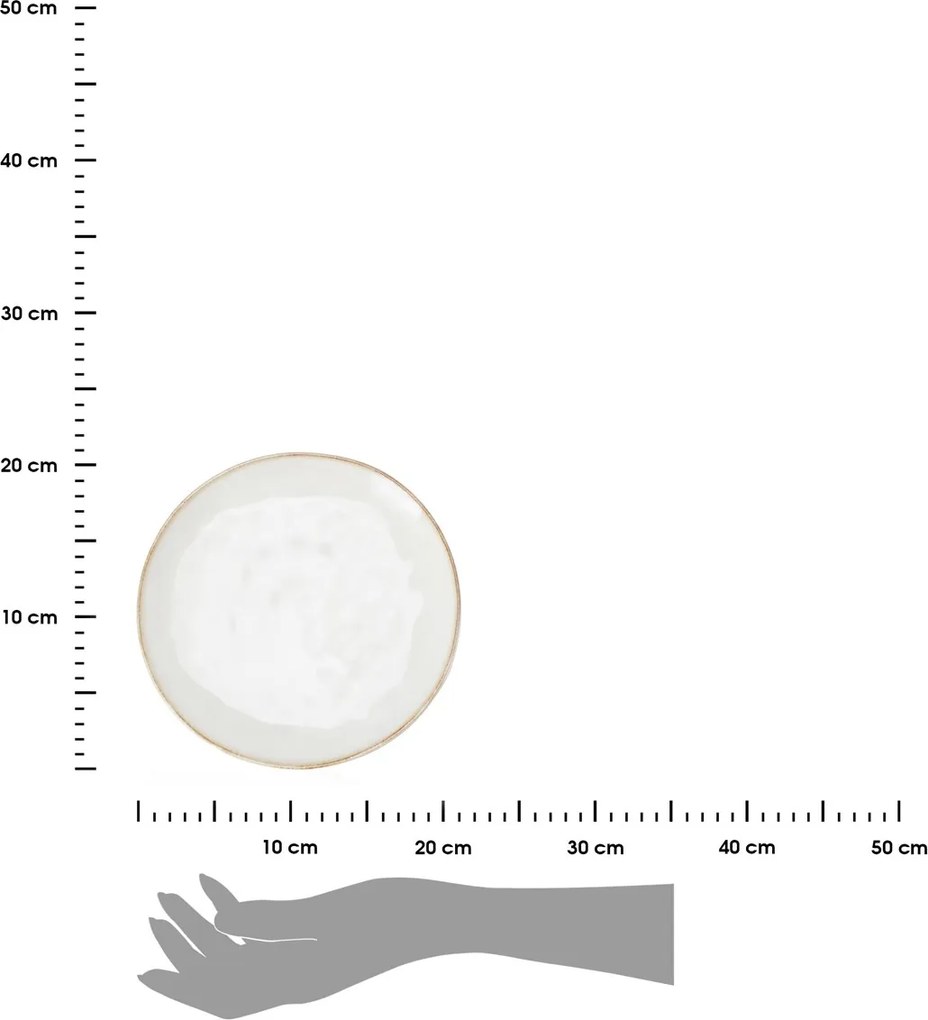 Kameninový talíř Sia, (fi) 21 cm, krémový