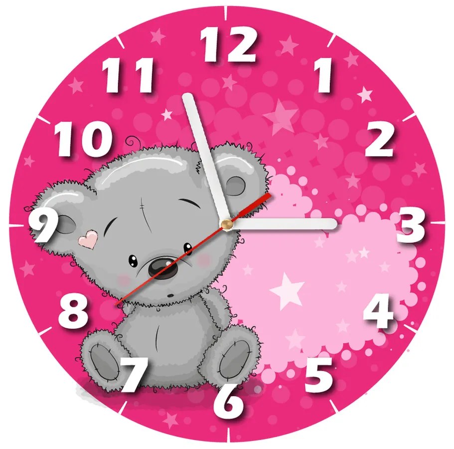 Gario Dětské hodiny Zamilovaný medvídek Rozměry: 30 x 30 cm