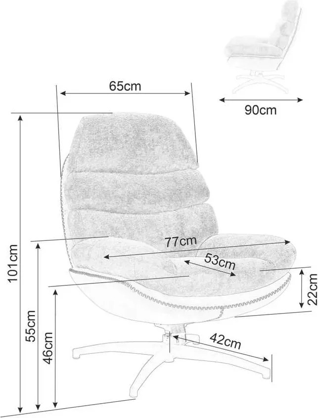 Křeslo Linton, krémová