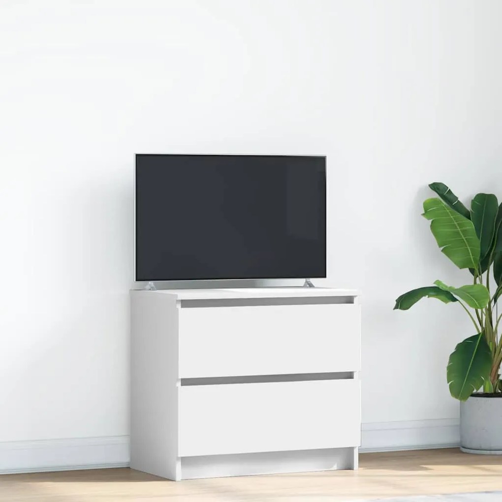 TV skříňka bílá 60x35x54 cm kompozitní dřevo
