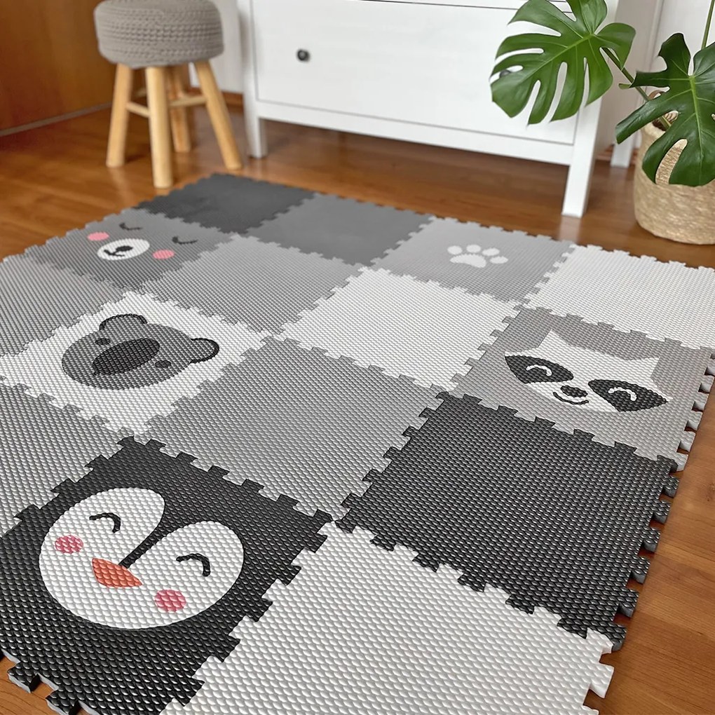 Vylen Minideckfloor podlaha 16 dílů - mýval, tučňák, méďa, koala a tlapka 230090