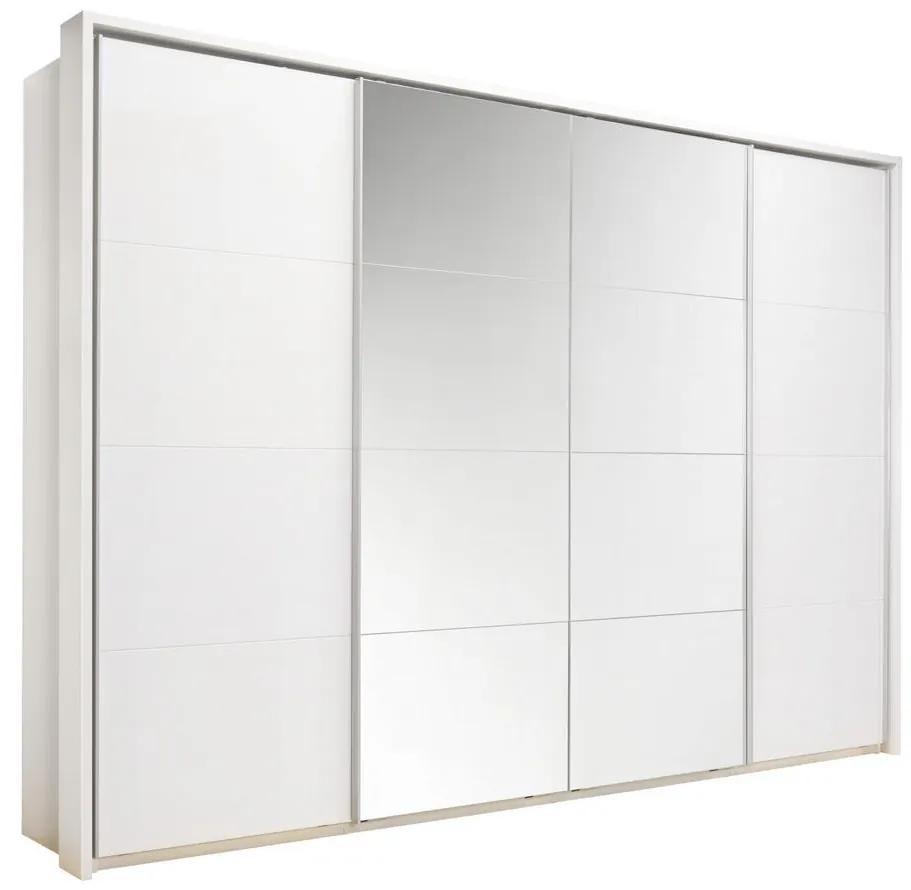 XXXLutz SKŘÍŇ S POS. DVEŘMI.(HOR.VED.), bílá, 325/230/62 cm Xora - Skříně s posuvnými dveřmi