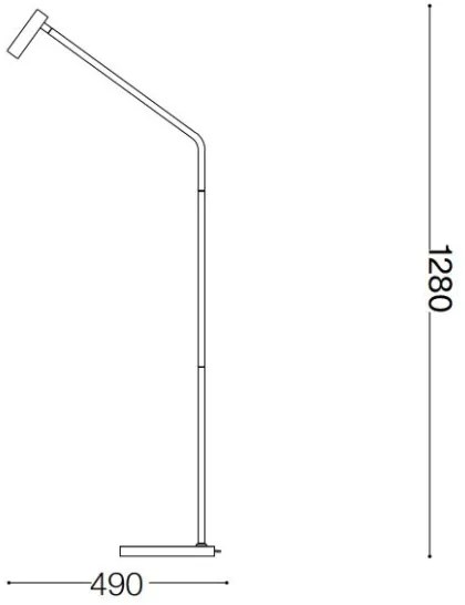 Ideal Lux - LED Stojací lampa EASY LED/3,5W/230V CRI 90 mosaz