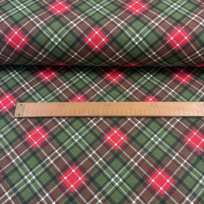 Ervi povlak na polštář dekorační Royal Lux - Tartan vánoční, různé rozměry