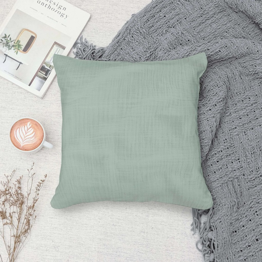 Mušelínový povlak na polštářek Salvia Velikost: atypický 50 x 60