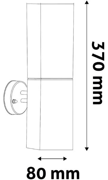 Prémiové venkovní nástěnné svítidlo sloupkové Panama na 1 žárovku E27, černé