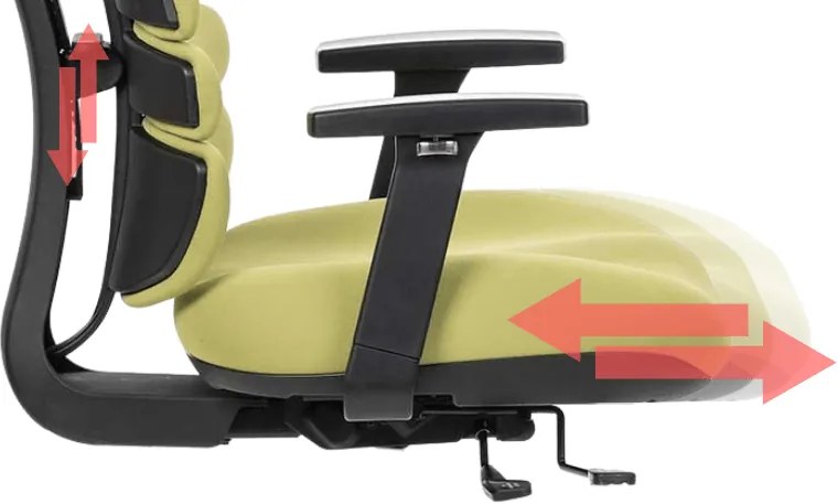 MERCURY Ergonomická kancelářská židle WORKEASE - zelená látka
