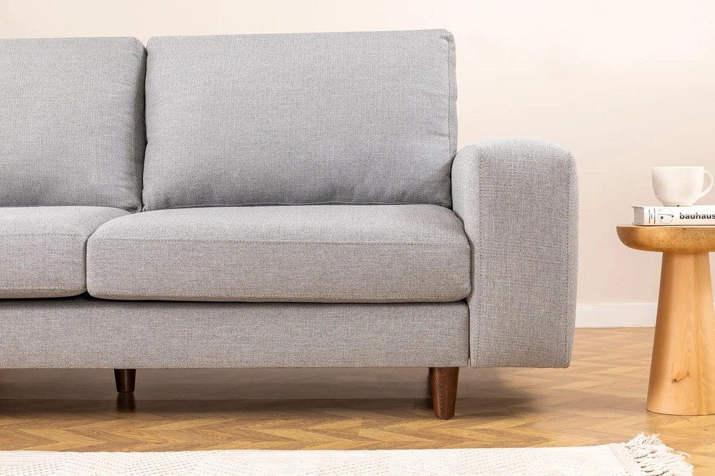 Hanah Home Rohová pohovka BERLIN světle šedá levá