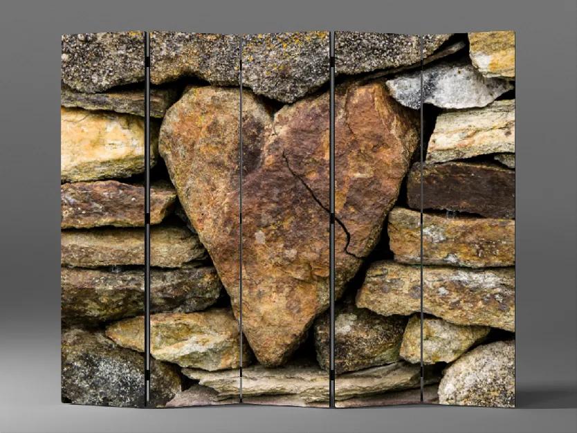 Liox Paraván srdce z kamene Rozměr: 225 x 180 cm