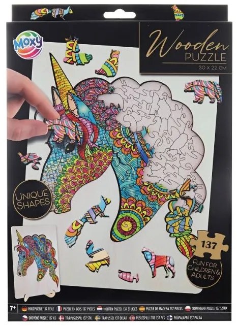 Lamps Dřevěné puzzle jednorožec 137d