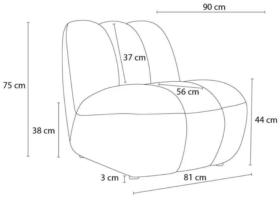 Taupe křeslo z textilie bouclé Janissaire – Bobochic Paris