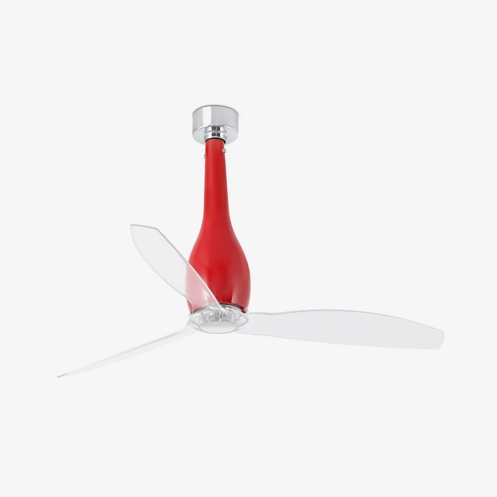FARO 32005 ETERFAN M, červená/transparentní, stropní ventilátor s DC motorem - FARO