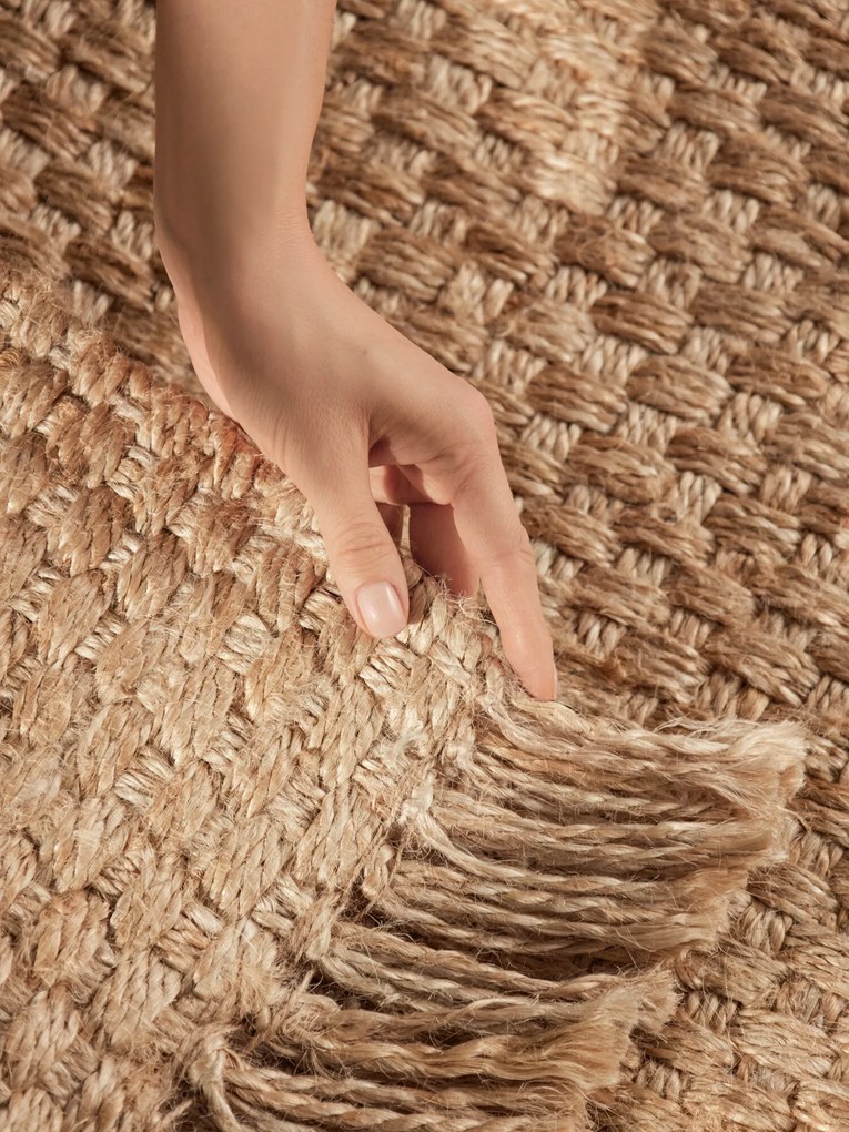 Hanse Home, Kusový koberec Handloom 106335 Fjord Natural Gold, 160x230, béžová, chodba / předsíň