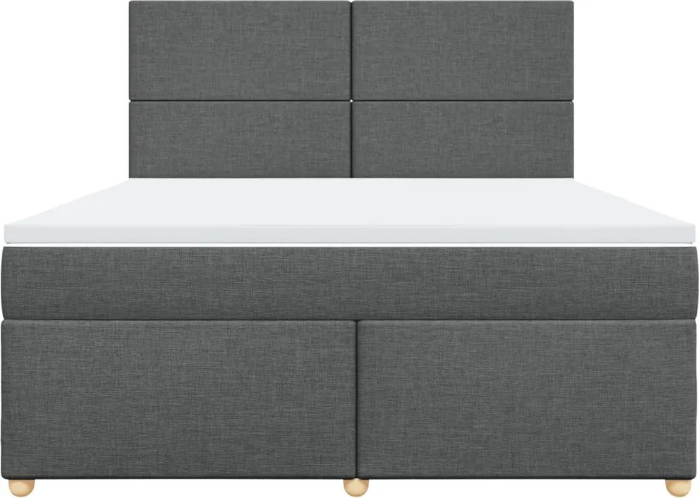 Box spring postel s matrací tmavě šedá 180x200 cm textil 3293653