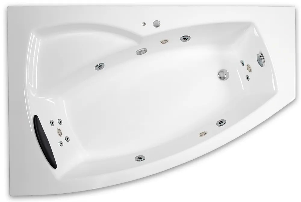 Arttec Thaleila Surf 160 x 105 cm + chromo vana hydromasážní akrylátová levá PAN04403