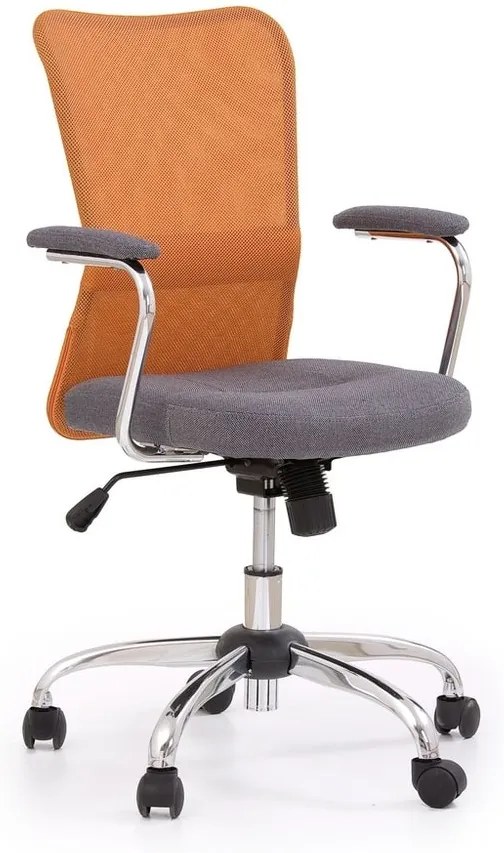 Halmar Dětská židle ANDY, šedá/oranžová
