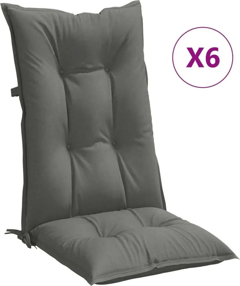 vidaXL Souprava polštářů pro vysokou židli 6 ks Polyester [4002357] Barva: melanžová antracitová