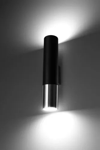 Nástěnné svítidlo SOLLUX Loopez GU10 2x40W bez zdroje SL.0938 černá/chrom