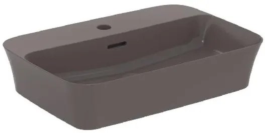 Ideal Standard Ipalyss - Umyvadlo na desku, 550x380 mm, s přepadem, otvor pro baterii, slate grey E2077V5