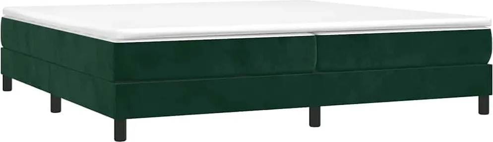 Rám postele s boxspringem tmavě zelená 200 x 200 cm samet 3120793