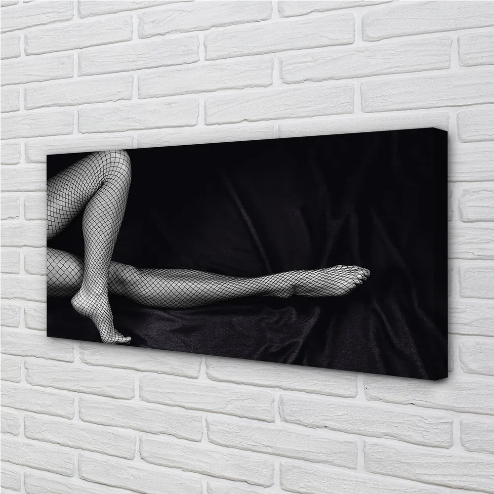 Obrazy na plátně Černé a bílé síťované nohy 120x60 cm