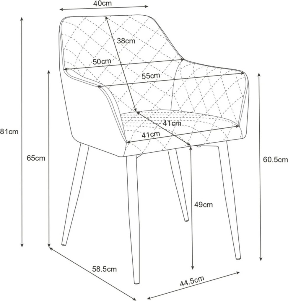 Set 2 ks jídelních žídlí SJ.082, šedá