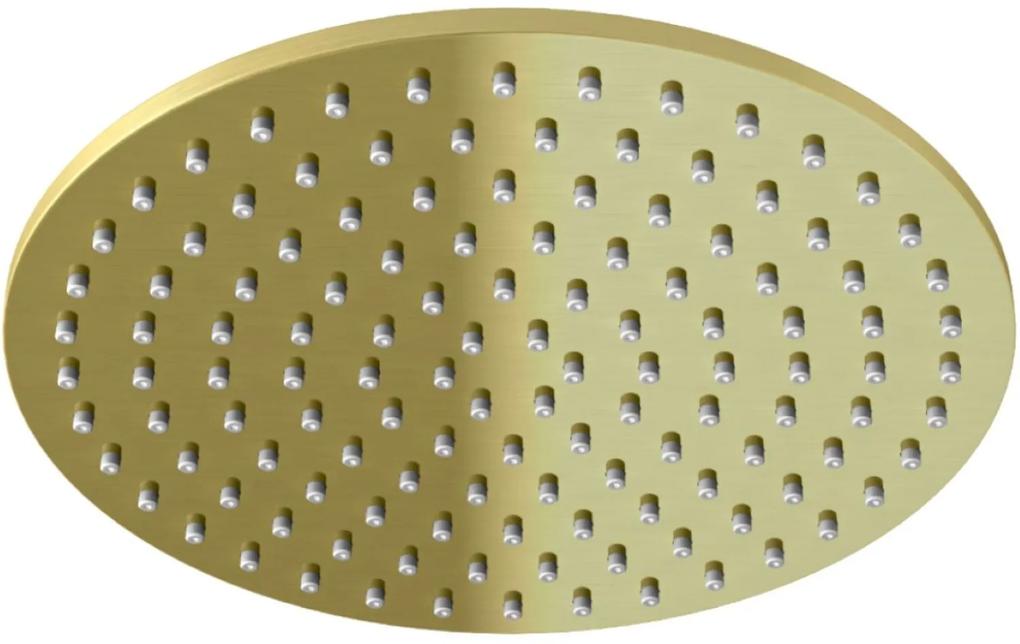 Kohlman Experience Brushed Gold hlavová sprcha 30x30 cm kulatý R30EGDB