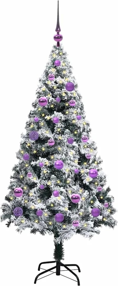 Umělý vánoční stromeček Bílá 150 cm PVC, ocel a plast 3396955