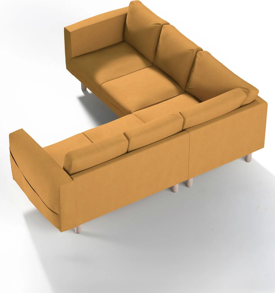 Potah na pohovku IKEA Norsborg rohová 4-místná barva žlutá látka pletený vzor
