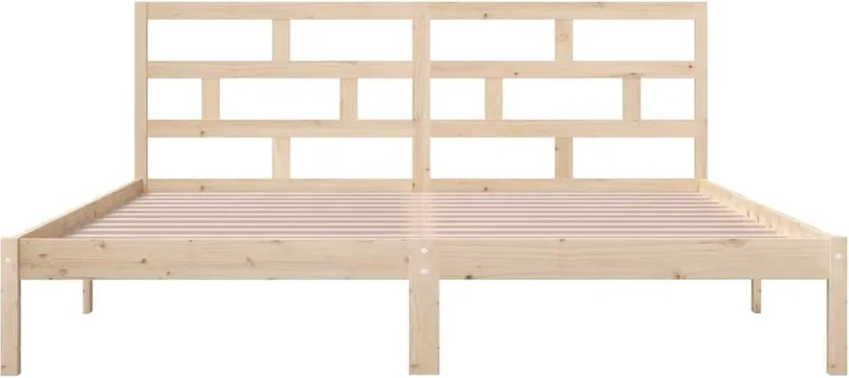 Rám postele 135 x 190 cm Double masivní dřevo 3101193