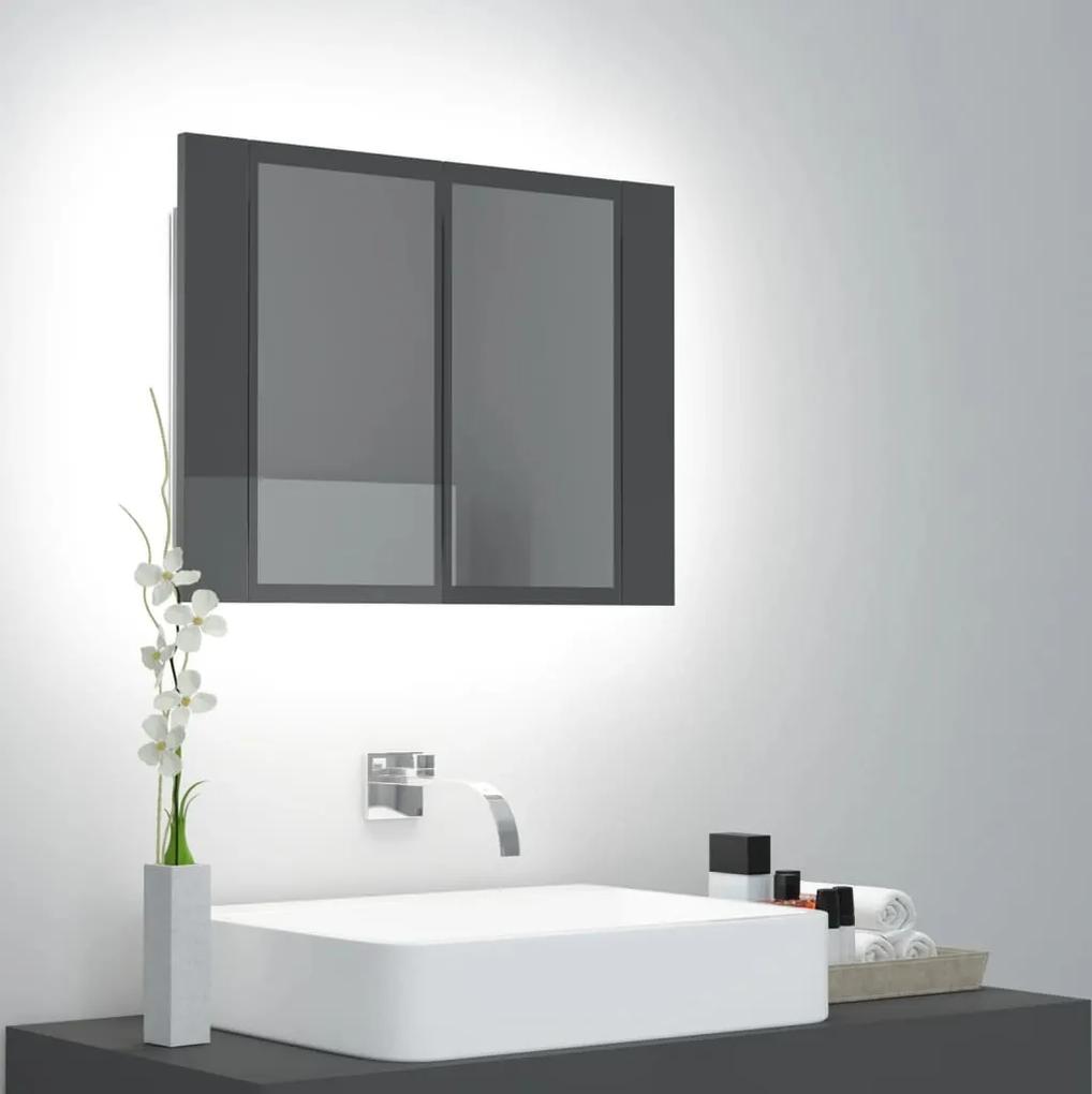 vidaXL LED koupelnová skříňka se zrcadlem 60 x 12 x 45 cm akryl [804956] Barva: dub sonoma