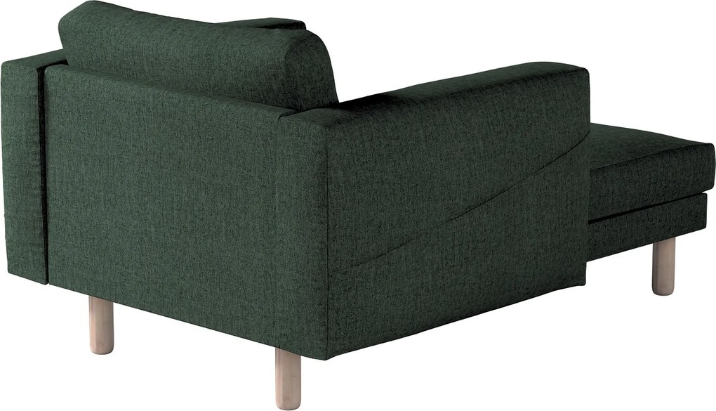 Potah na IKEA Norsborg šezlong s loketními opěrkami barva zelená látka pletený vzor