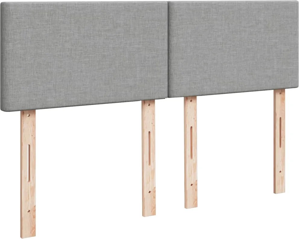 Box spring postel s matrací světle šedá 140 x 200 cm textil 3287084